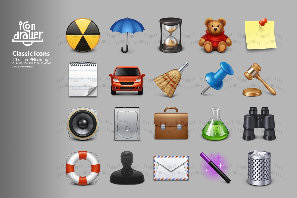 Classic icons (set 1) ~ Icons on Creative Market