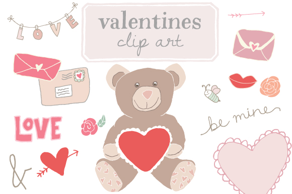 Valentines Clip Art - Love Clip Art ~ Graphics on Creative Market