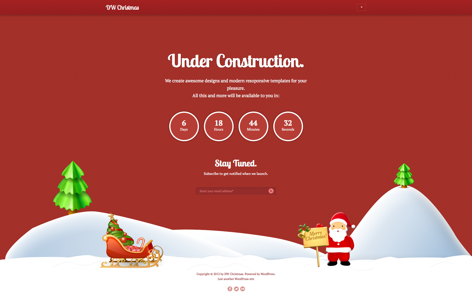 DW One Page Christmas - WP Theme ~ WordPress Themes on Creative Market