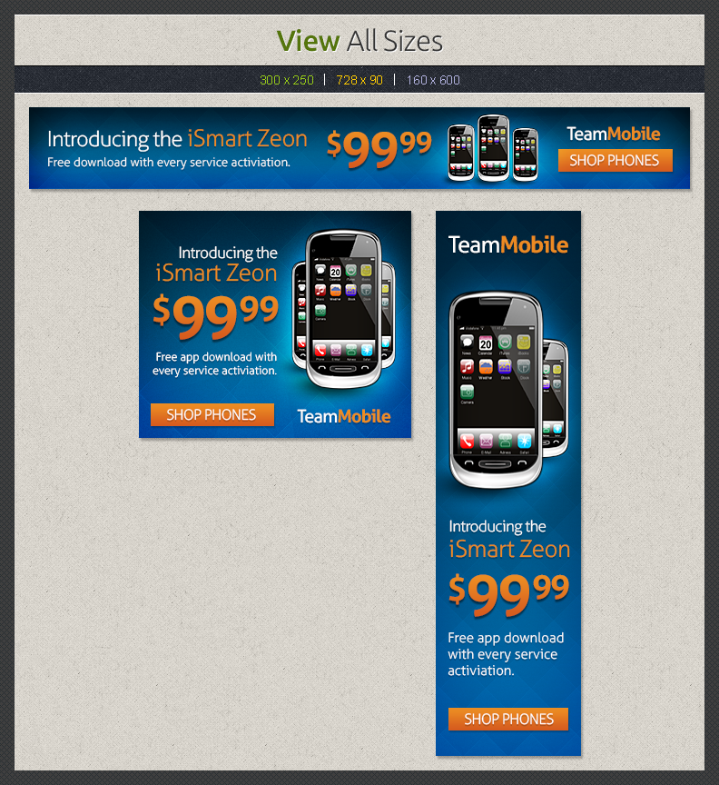 Cell Phone Web Banners Template ~ Web Elements on Creative Market
