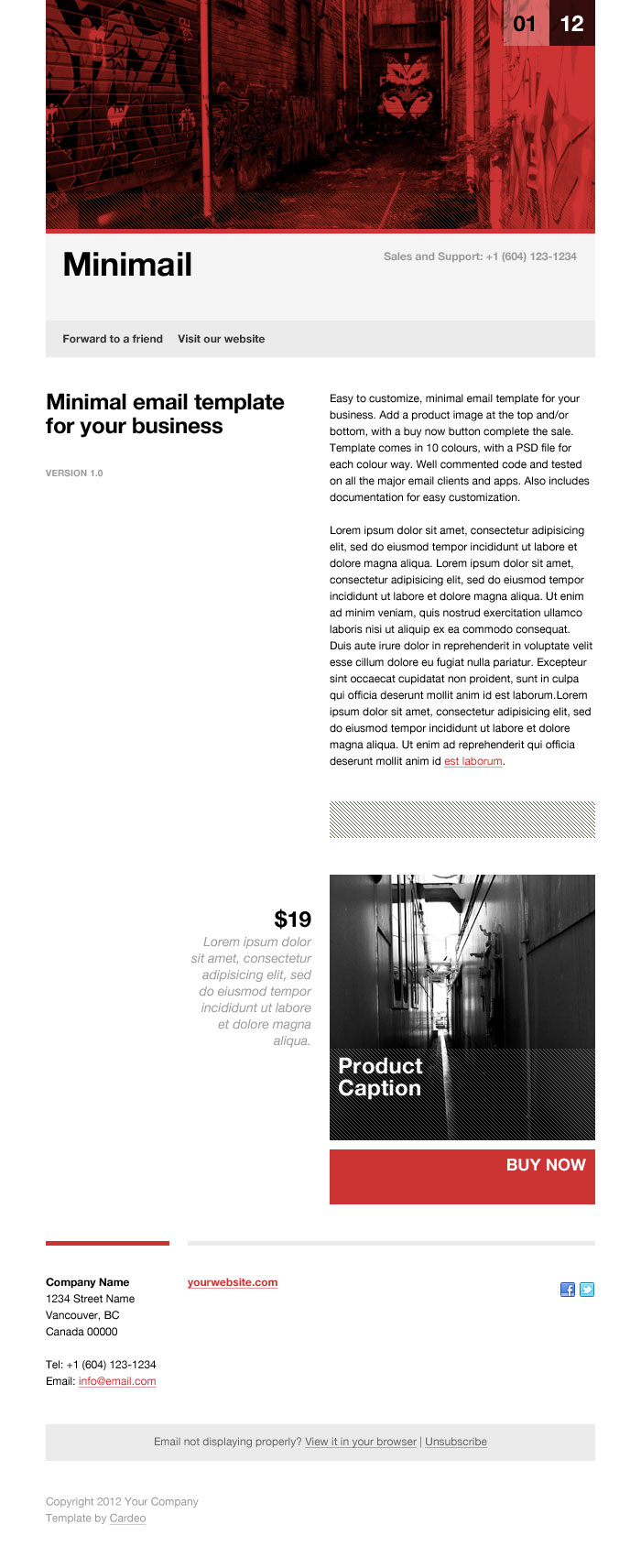 Minimail HTML Email Template ~ Website Templates on Creative Market