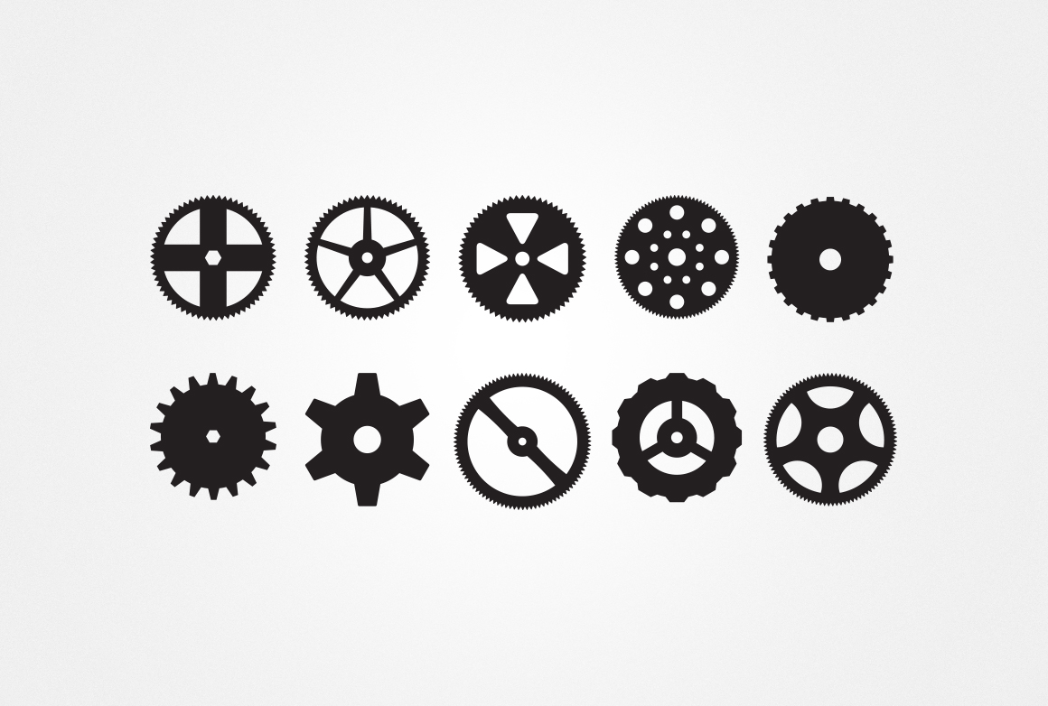 Gears - Vector Set ~ Objects on Creative Market