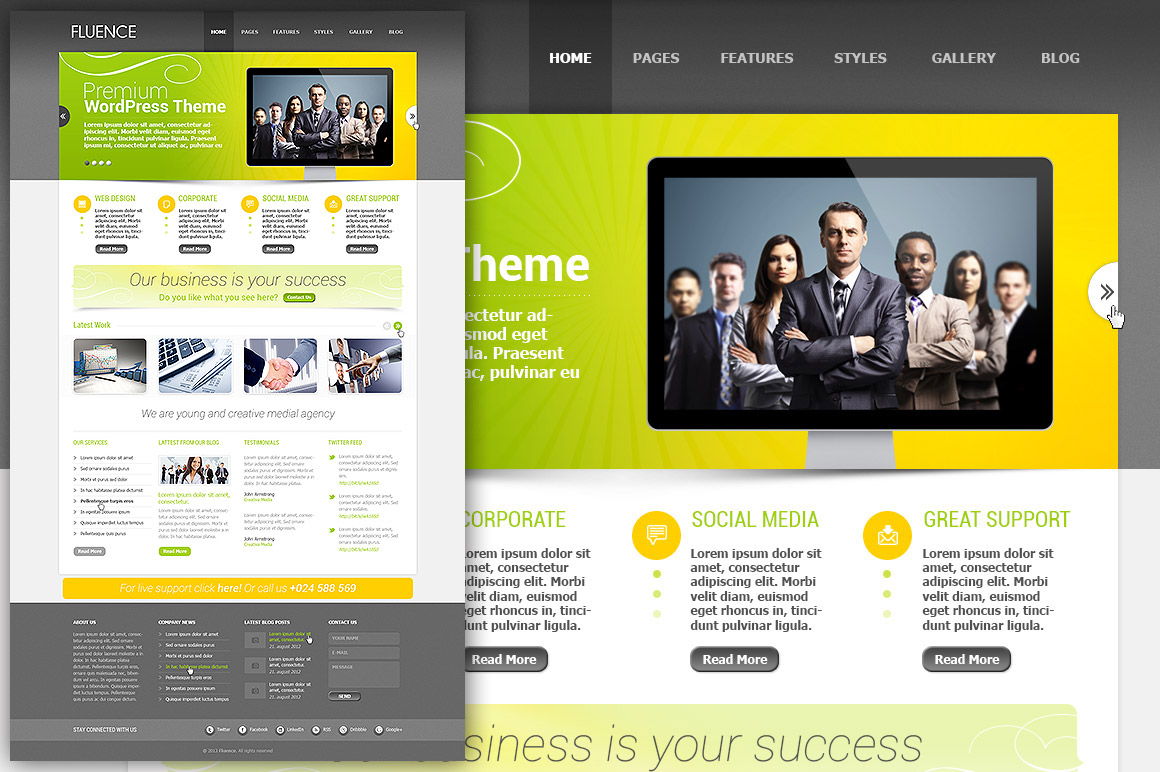 Clean PSD Website Template ~ Website Templates on Creative Market