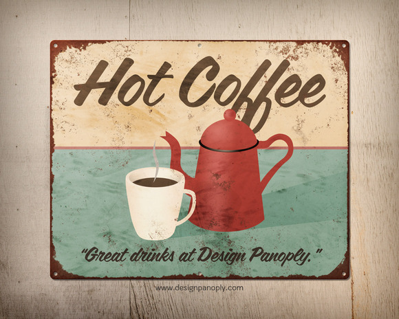 Rusty Vintage Tin Sign Templates ~ Templates on Creative Market
