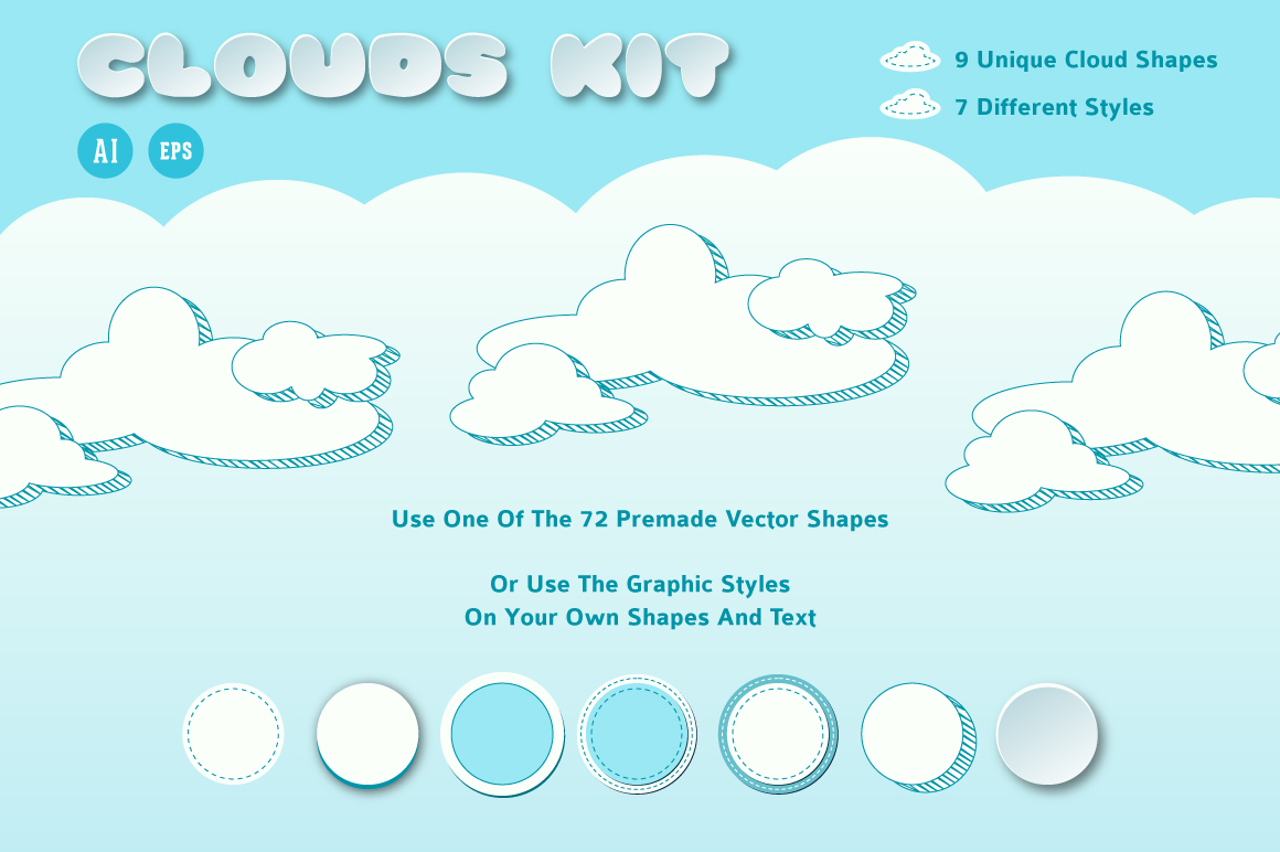 Clouds Kit ~ Add-Ons on Creative Market
