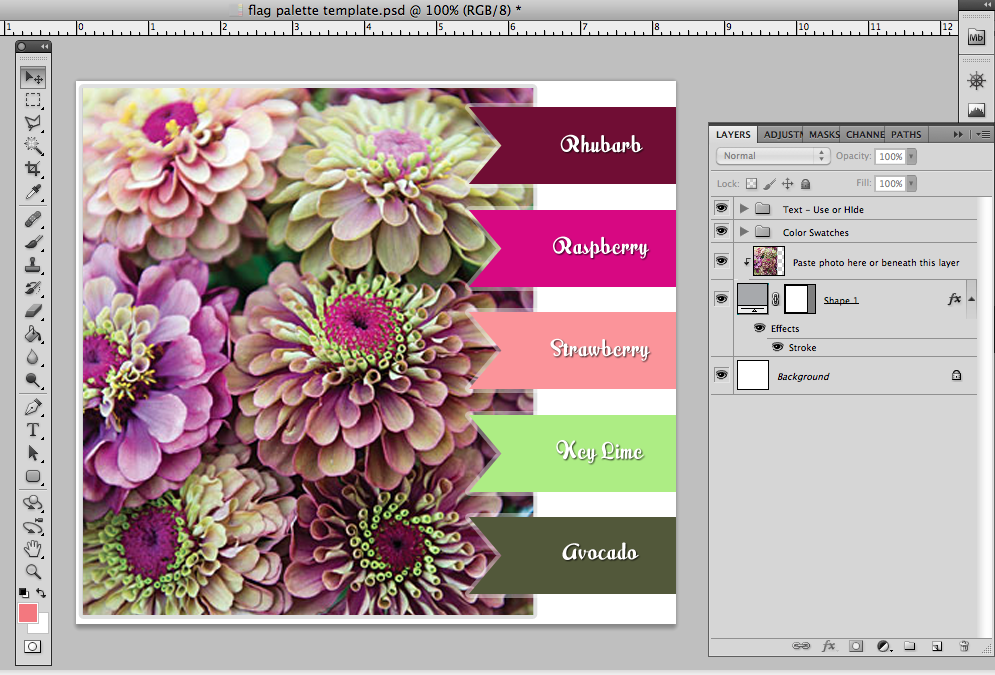Flag Color Palette Layout for Blogs ~ Website Templates on Creative Market