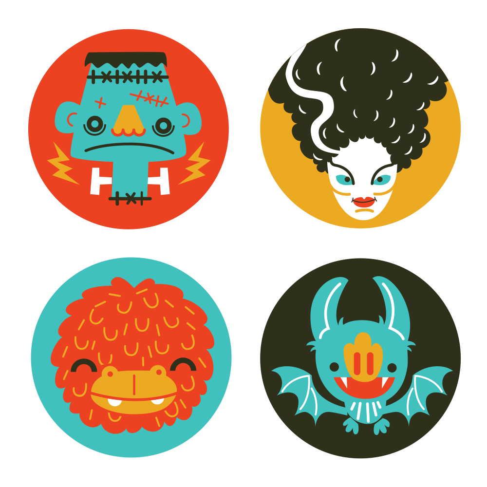 16 Vector Monster Objects ~ Objects on Creative Market