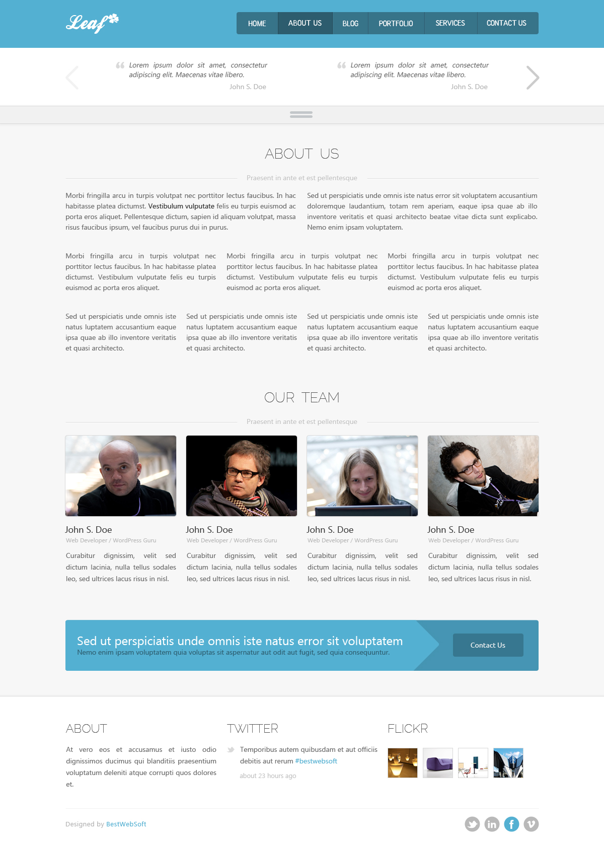 Leaf - Creative HTML5 Template ~ Website Templates on Creative Market