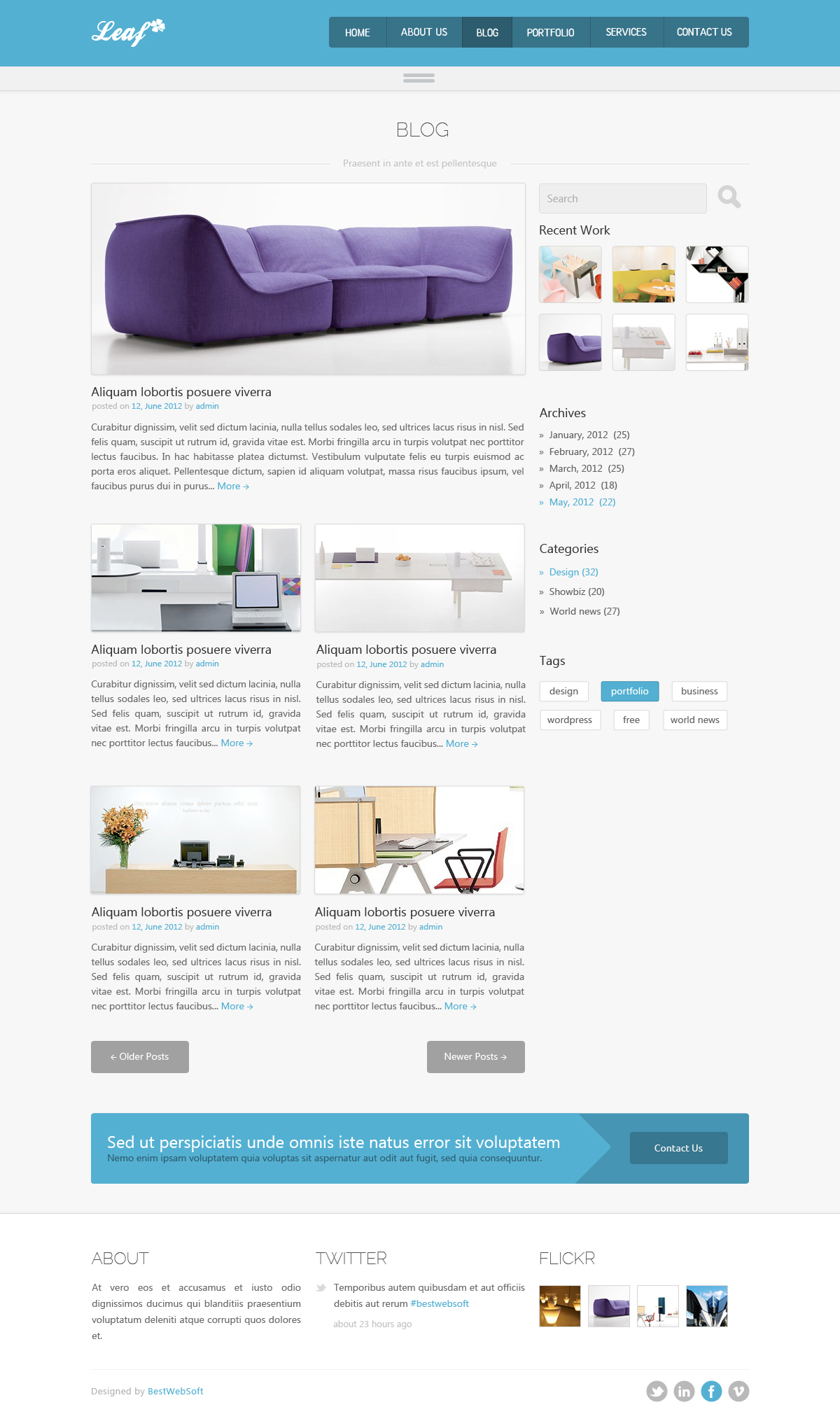 Leaf - Creative HTML5 Template ~ Website Templates on Creative Market