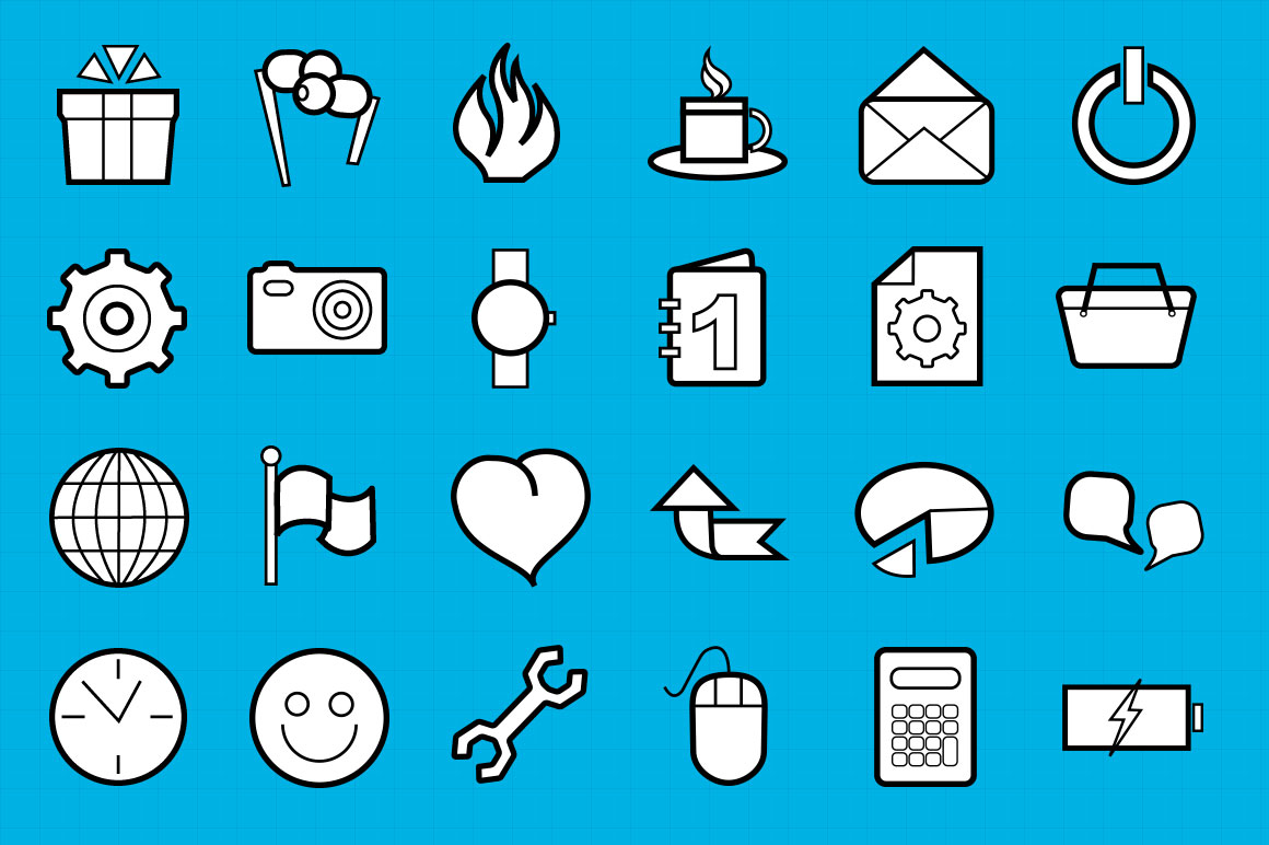 500 Outline Icons ~ Icons on Creative Market
