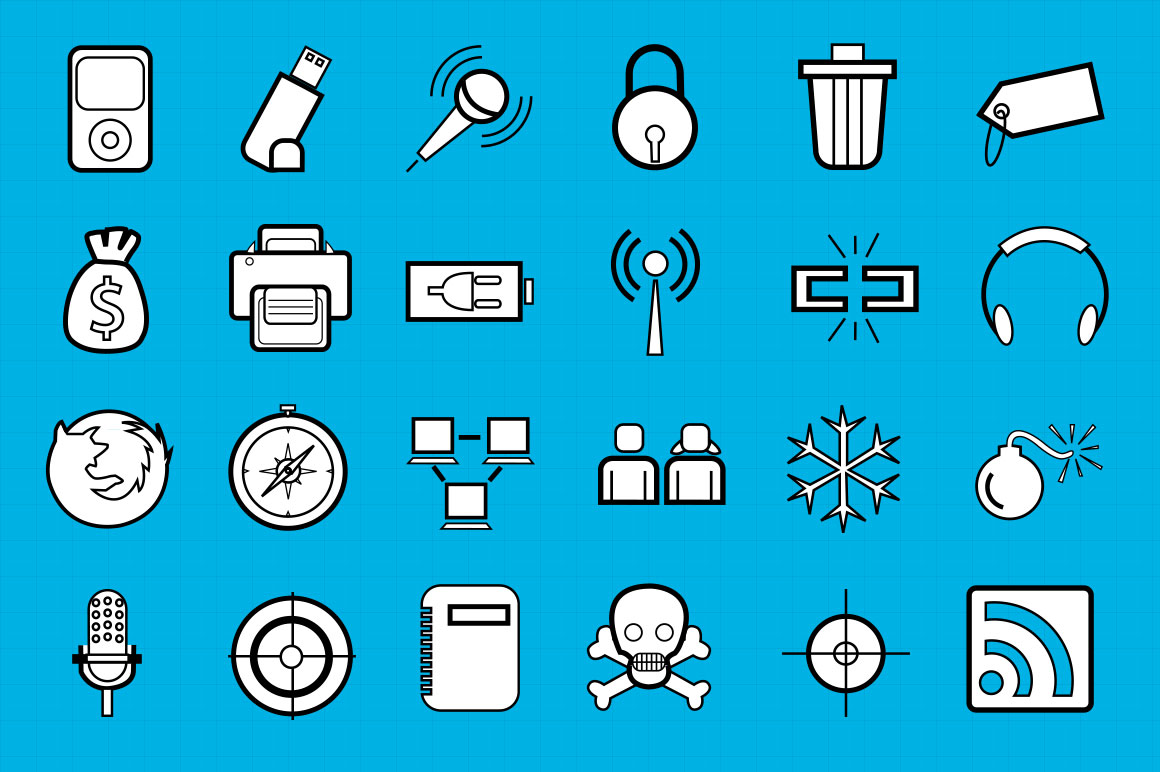 500 Outline Icons ~ Icons on Creative Market