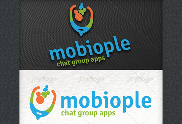 Chat People Connect Mobile Logo ~ Logo Templates on Creative Market