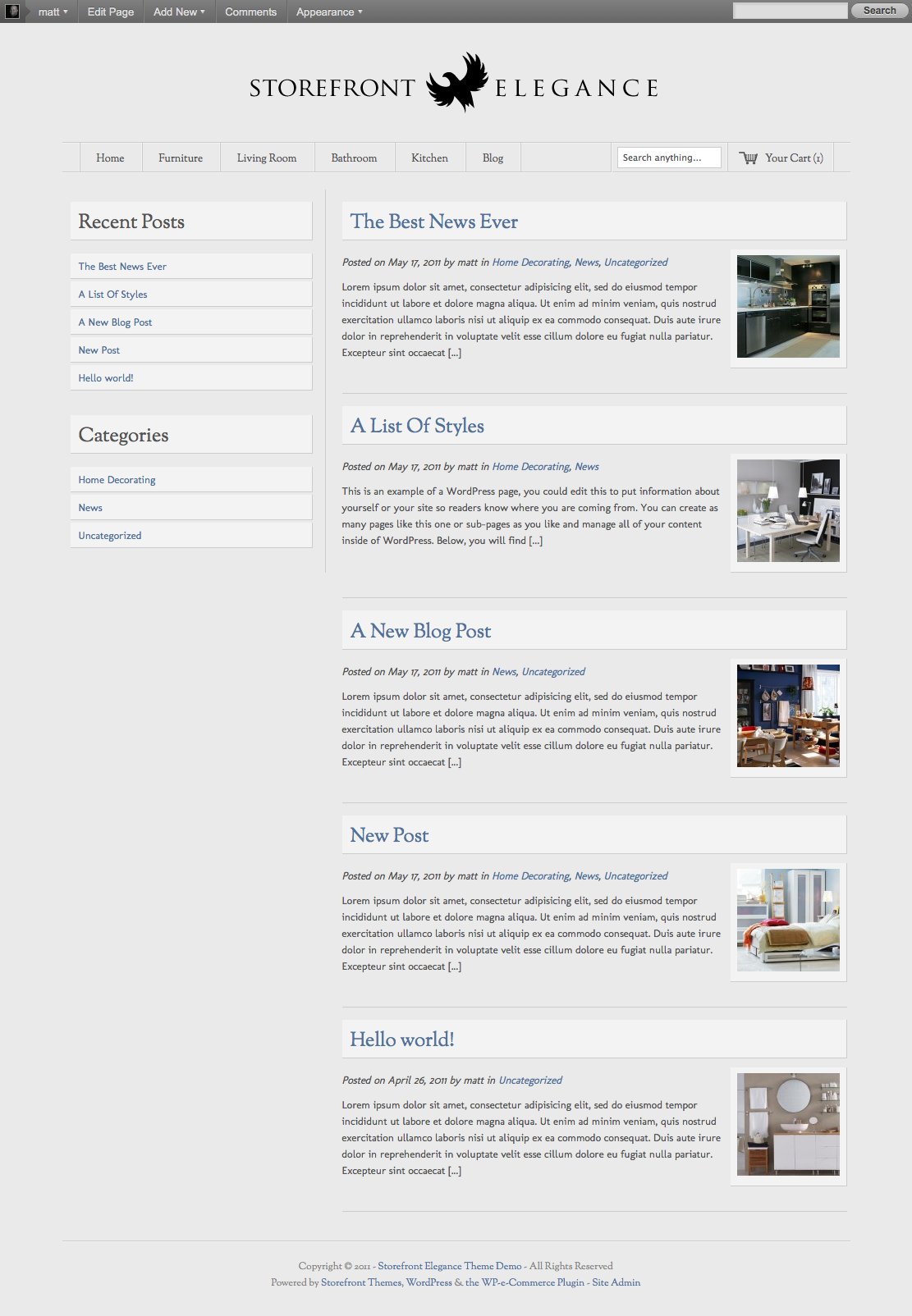 Elegance - WP eCommerce Theme! ~ WordPress Themes on Creative Market