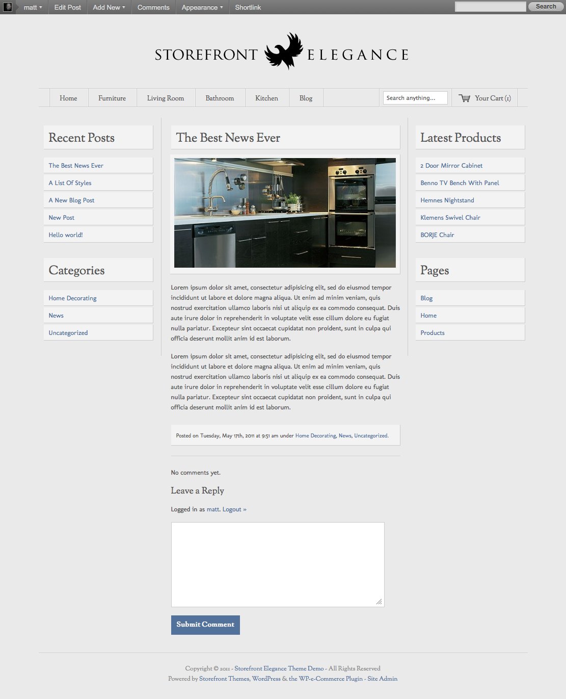 Elegance - WP eCommerce Theme! ~ WordPress Themes on Creative Market