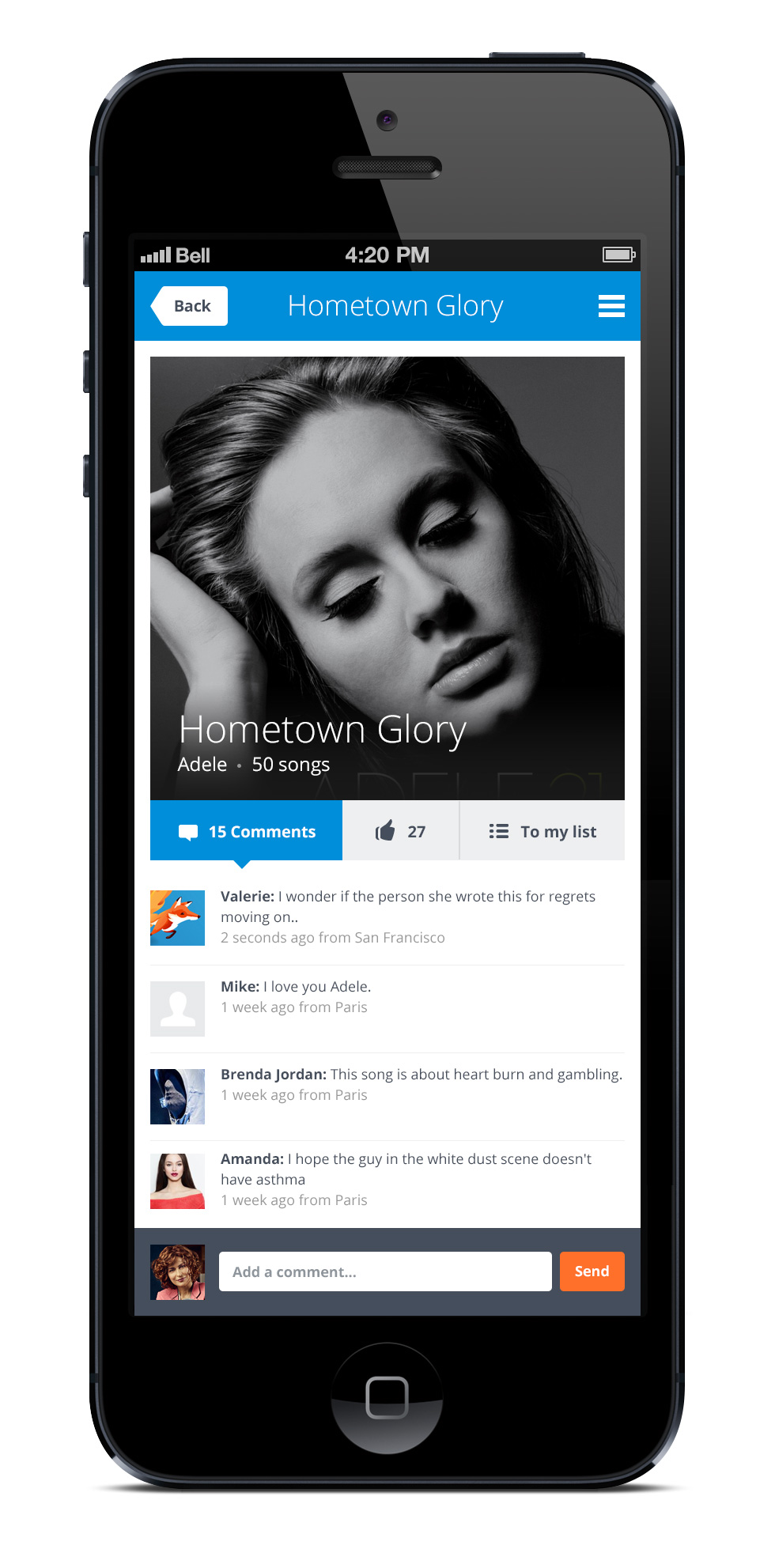 -%60 iPhone App Template. Blue. ~ Website Templates on Creative Market