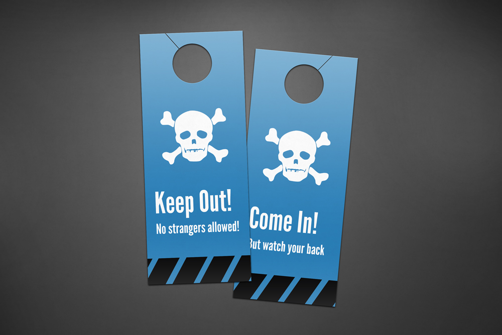 Keep Out! Door Hangers ~ Stationery Templates on Creative Market