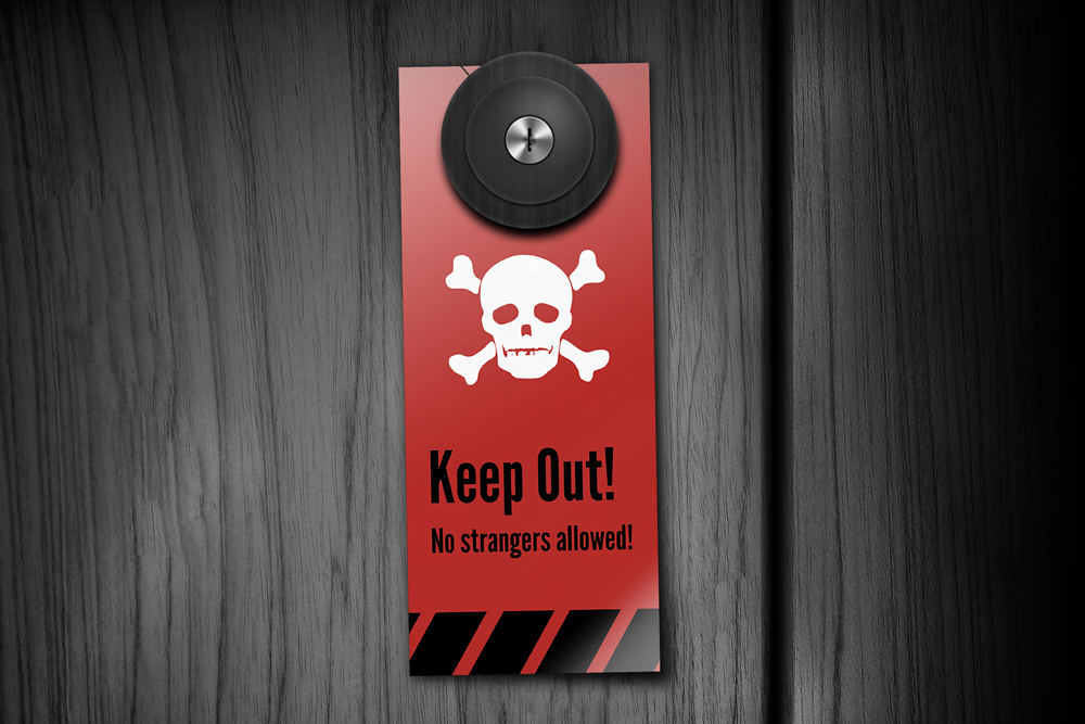 Keep Out! Door Hangers ~ Stationery Templates on Creative Market