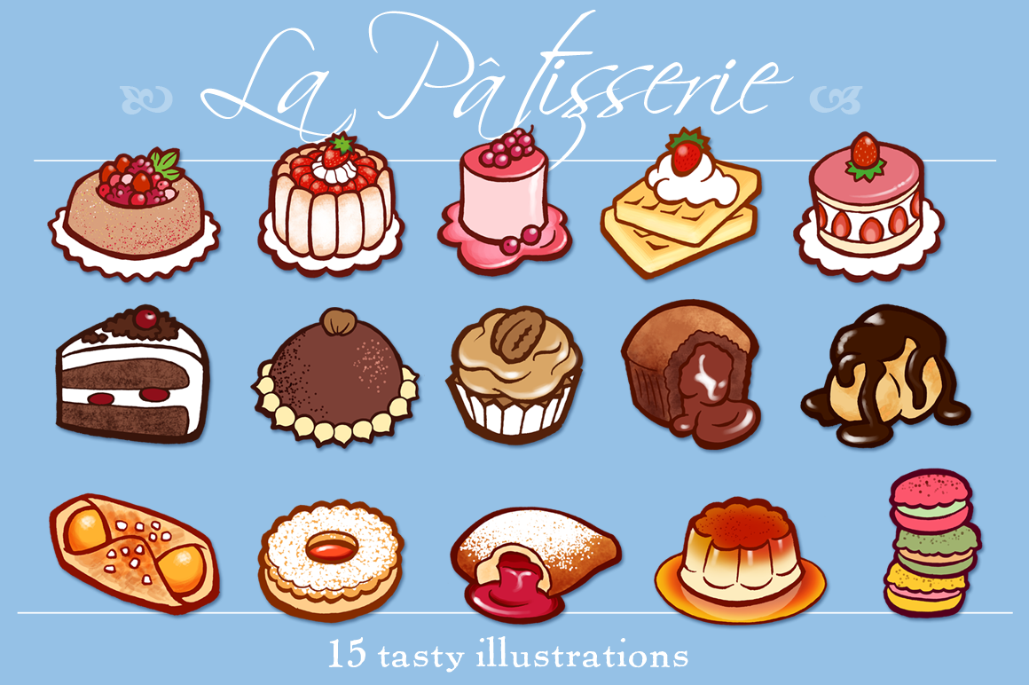 La Pâtisserie ~ Illustrations on Creative Market