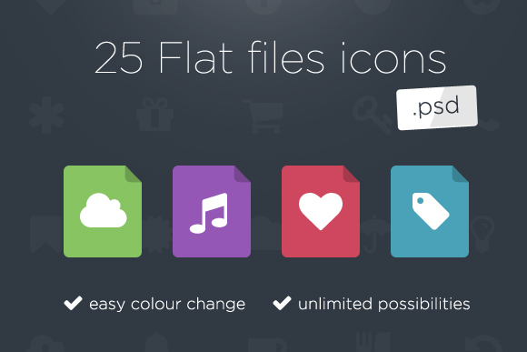 25 Flat files icons ~ Icons on Creative Market
