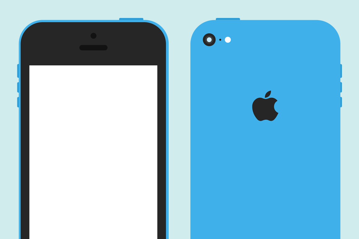 Flat iPhone Mockups Pack ~ Web Elements on Creative Market