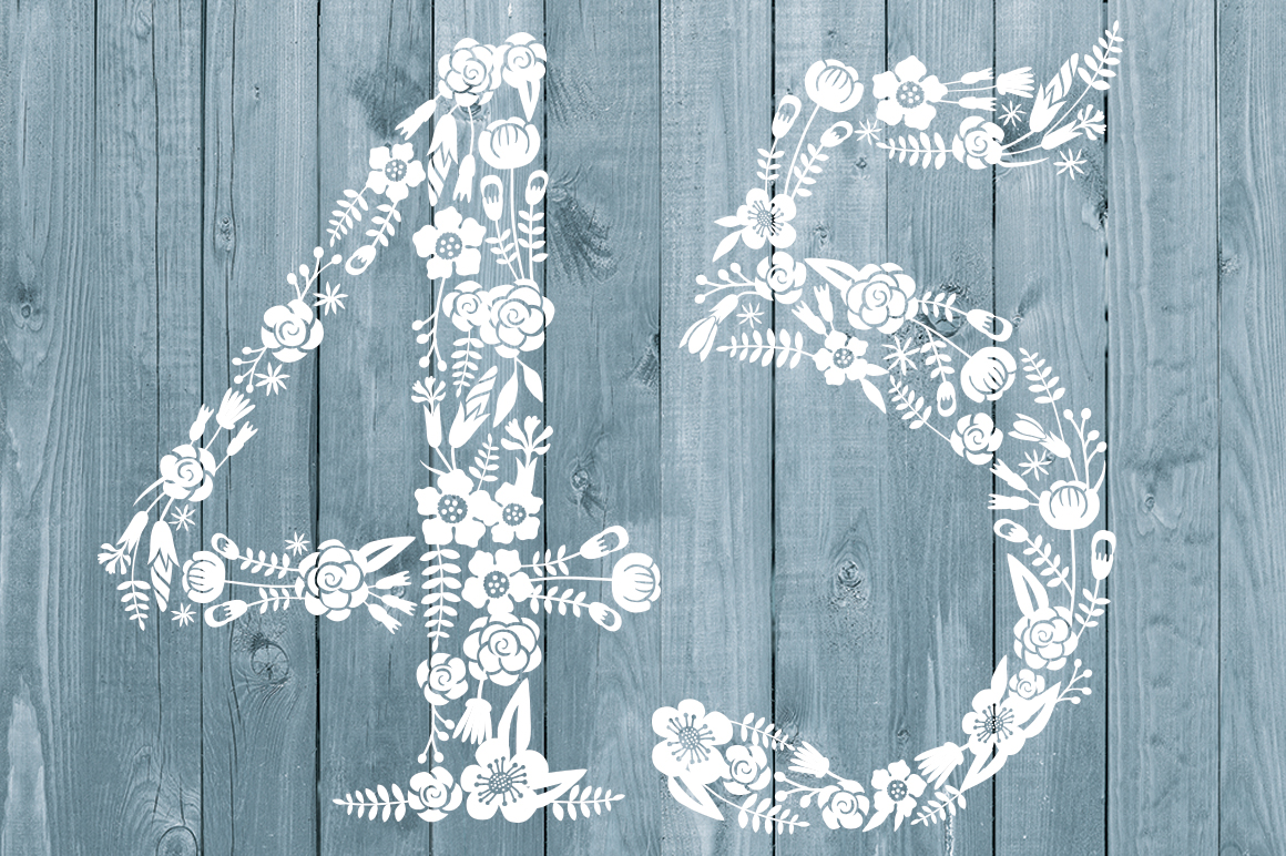 All flower numbers from 0 to 9 ~ Illustrations on Creative Market