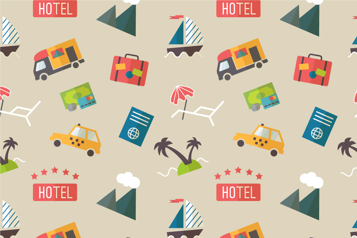 Travel theme seamless pattern ~ Graphics on Creative Market
