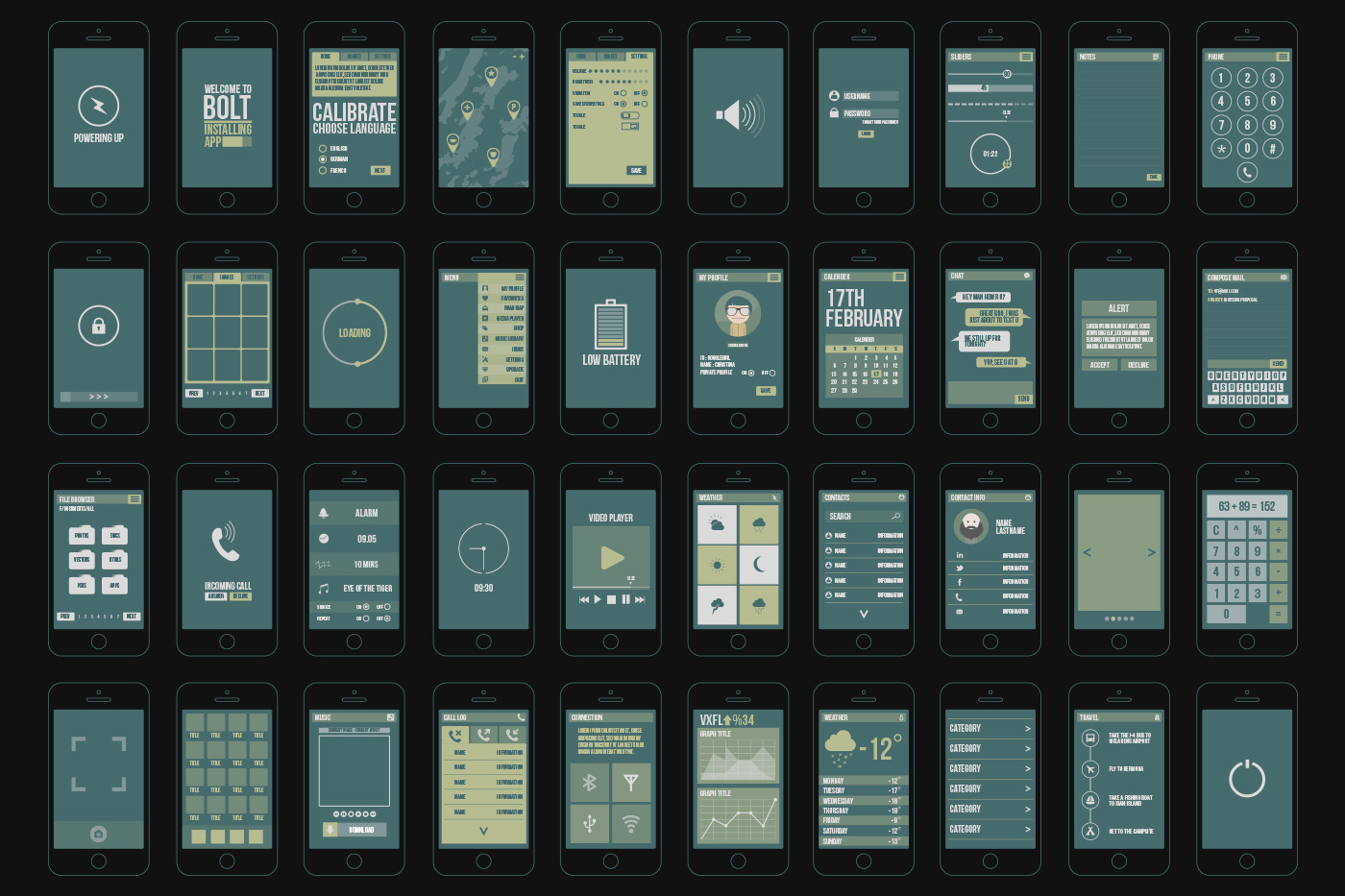 Bolt - Mobile Wireframe ~ Graphics on Creative Market