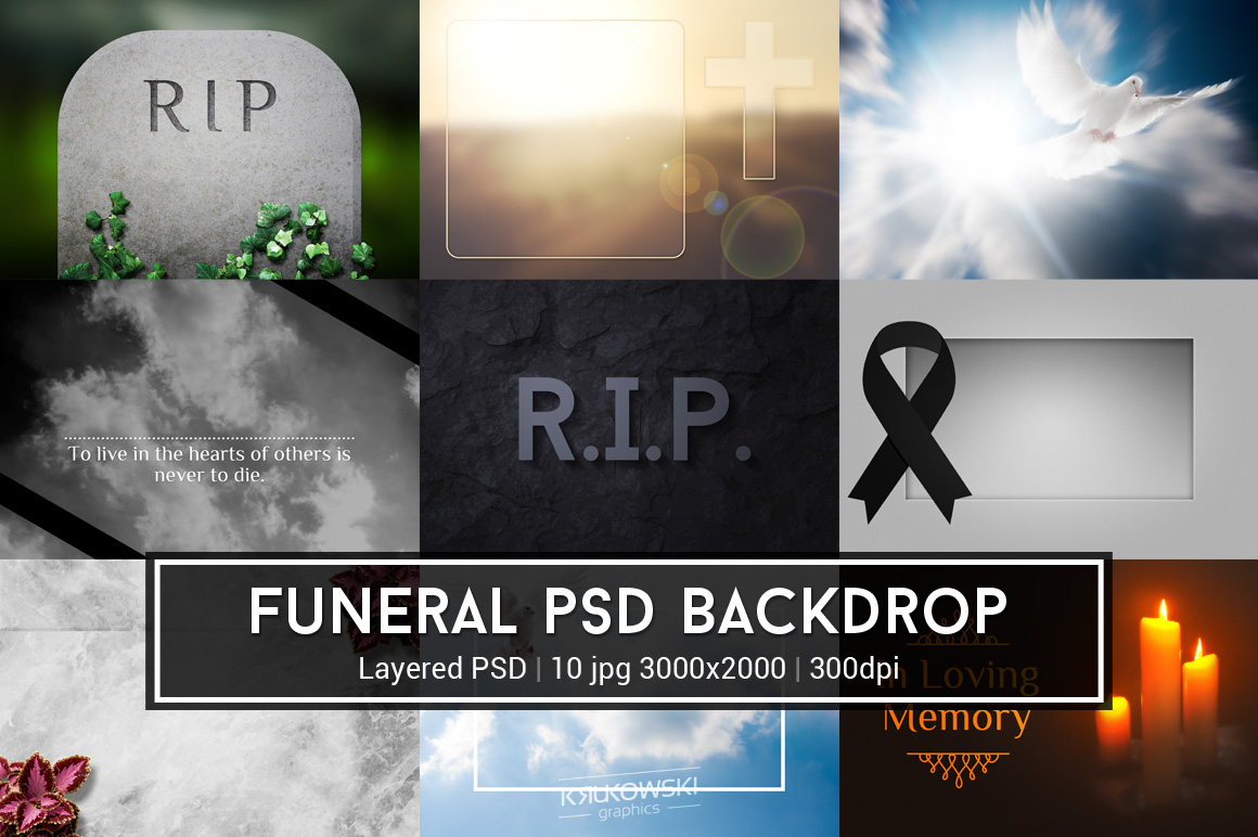 Funeral PSD Backdrop ~ Textures on Creative Market