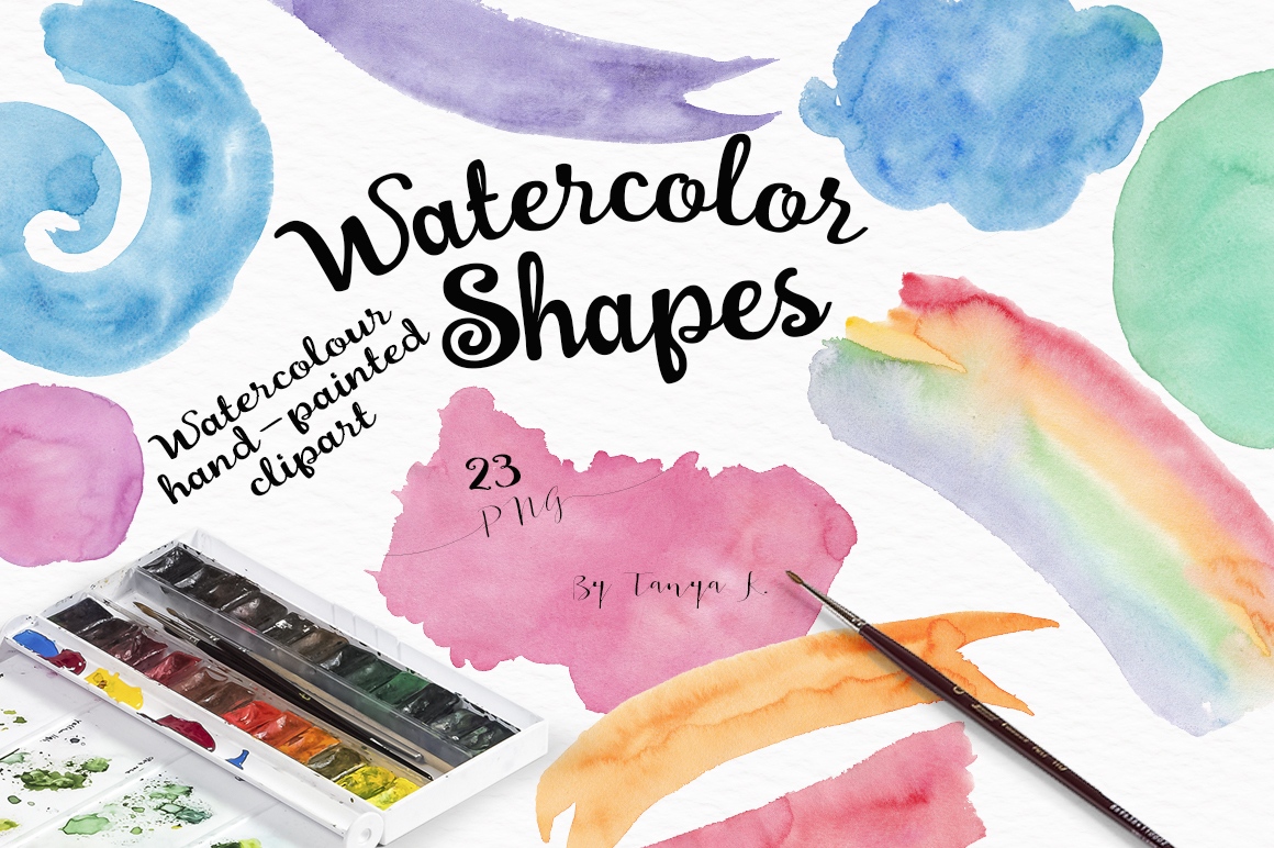 Watercolor Shapes Collection ~ Illustrations on Creative Market