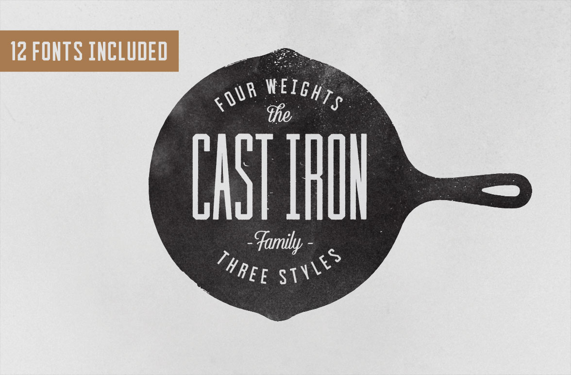 Cast Iron Family ~ Display Fonts on Creative Market