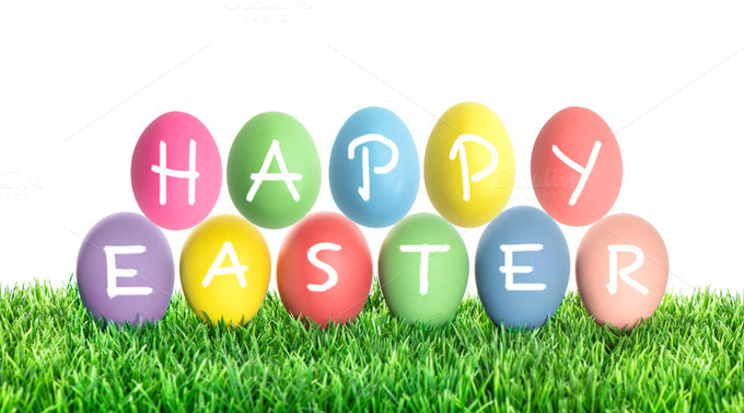 Easter eggs HAPPY EASTER ~ Holiday Photos on Creative Market