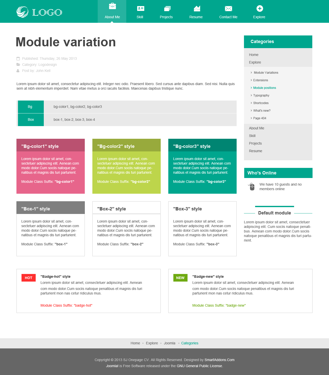 SJ Onepage -Best portfolio template ~ Joomla Themes on Creative Market