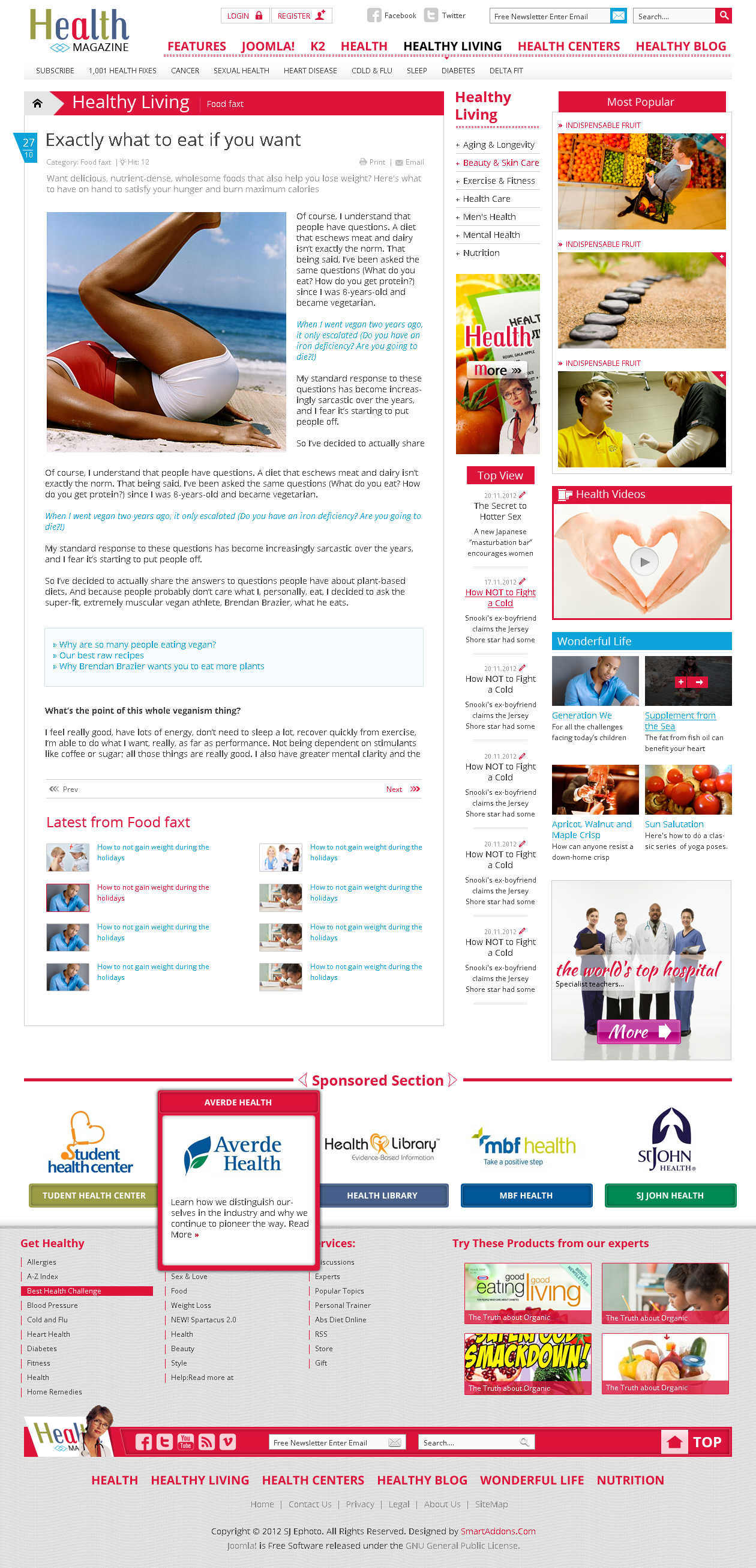 SJ Health -Medical magazine template ~ Joomla Themes on Creative Market