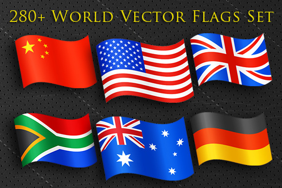 Huge 280+ Vector World Flags Set ~ Icons on Creative Market