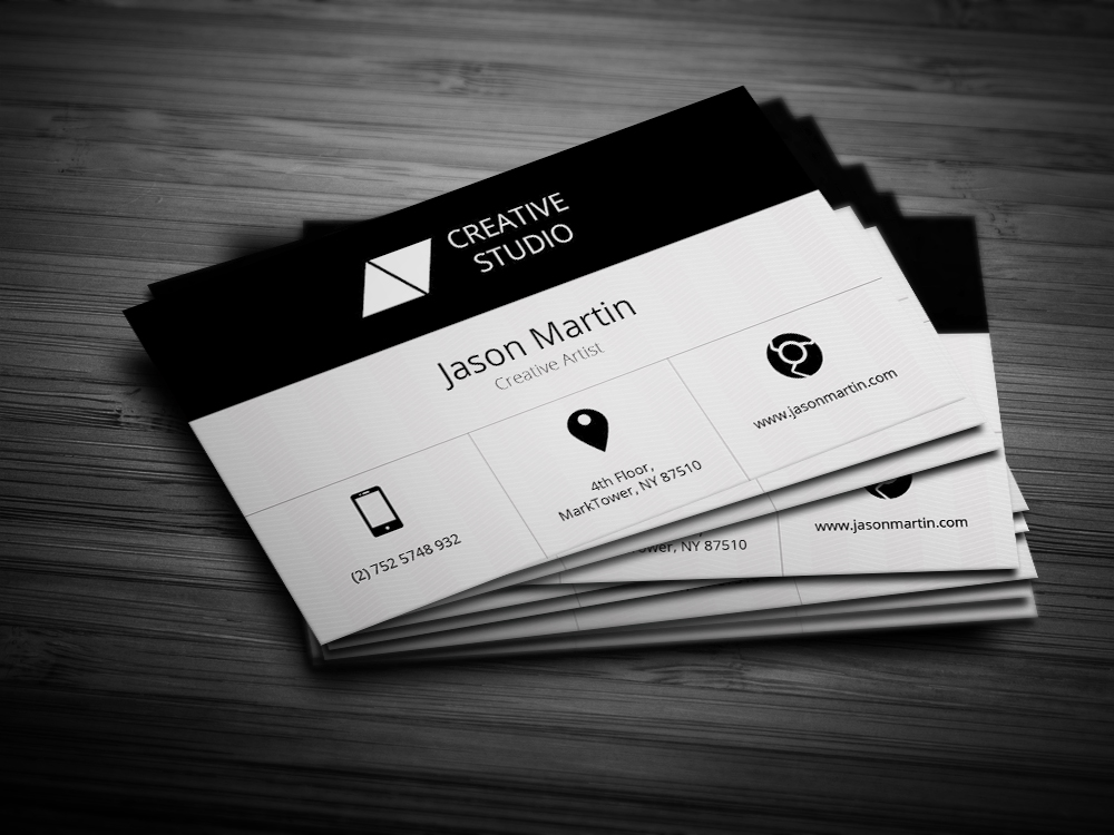 Flat Big Icons Business Card ~ Business Card Templates on Creative Market