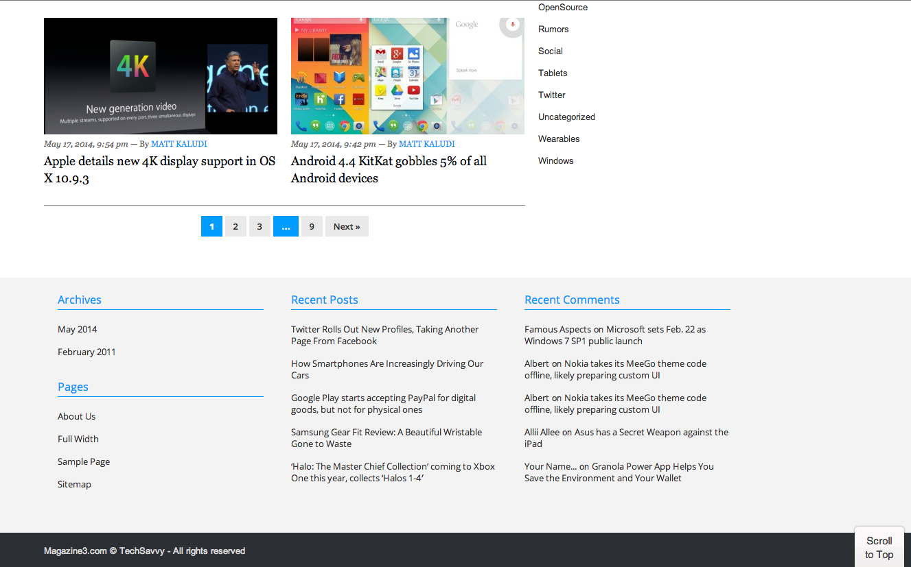 TechSavvy Technology Blogging Theme ~ WordPress Themes on Creative Market