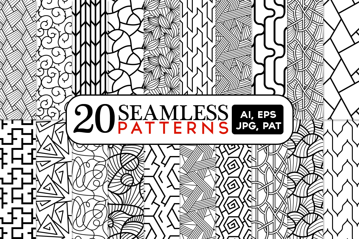 20 Abstract Line Seamless Patterns ~ Patterns on Creative Market