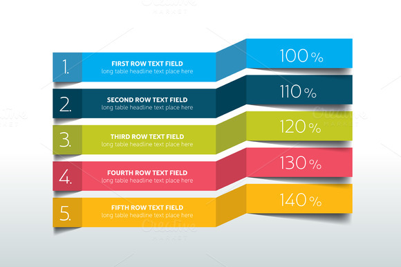 Table, schedule infographic. ~ Presentation Templates on Creative Market
