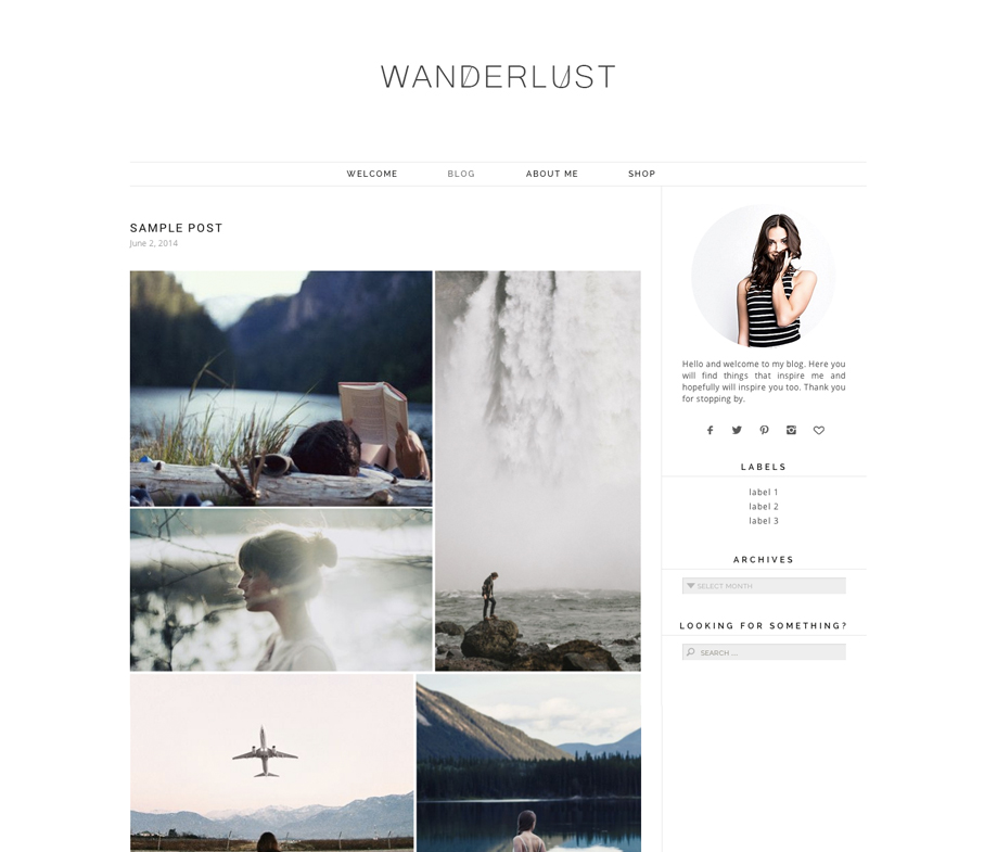 Responsive WP Theme - Wanderlust ~ WordPress Minimal Themes on Creative ...