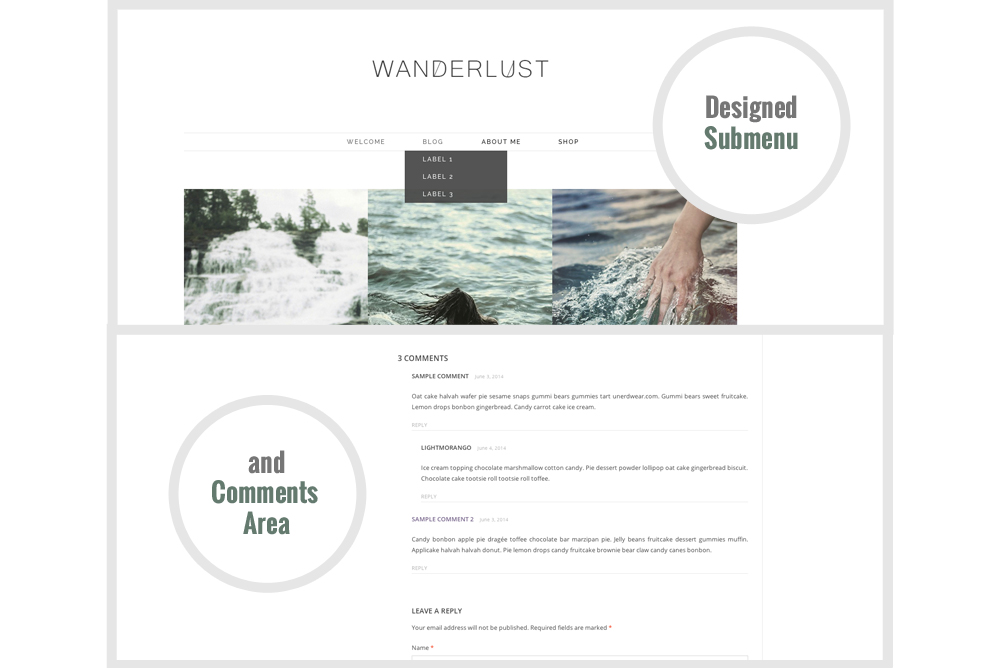 Responsive WP Theme - Wanderlust ~ WordPress Minimal Themes on Creative ...