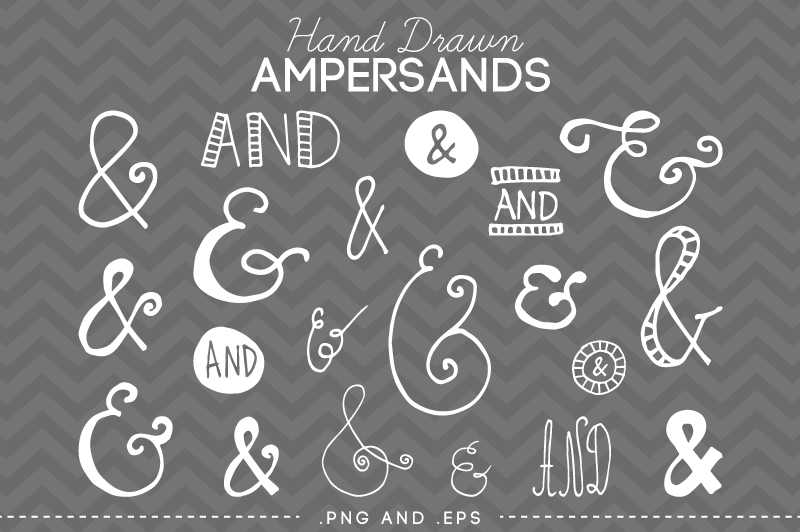 Hand Drawn Ampersand Clip Art Vector ~ Illustrations on Creative Market