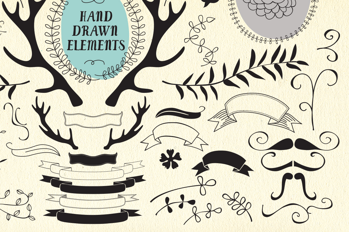 65 hand drawn vector elements! ~ Illustrations on Creative Market