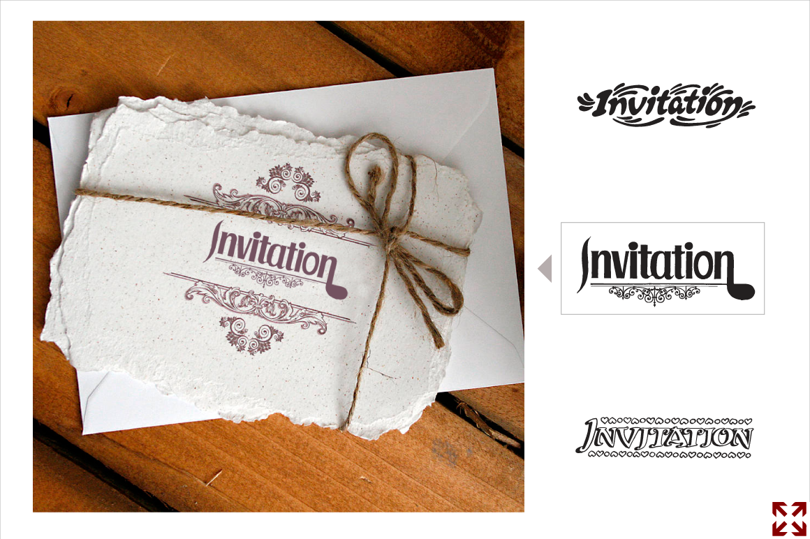 Invitation Typographic Vector Pack ~ Logo Templates on Creative Market