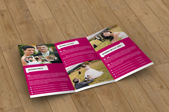 Trifold Brochure for Wedding-V07 ~ Brochure Templates on Creative Market