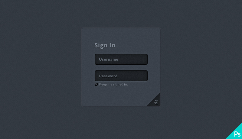 Sign In Form PSD Template ~ Presentation Templates on Creative Market