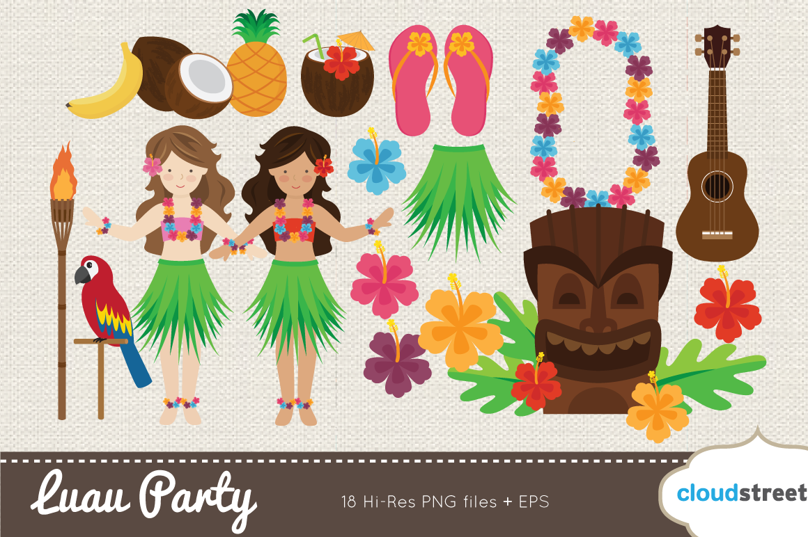 Luau Party Clipart ~ Illustrations on Creative Market