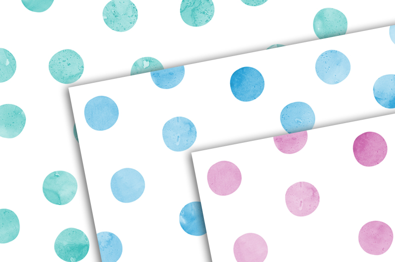 Watercolor Dots Spots Digital Paper ~ Patterns on Creative Market