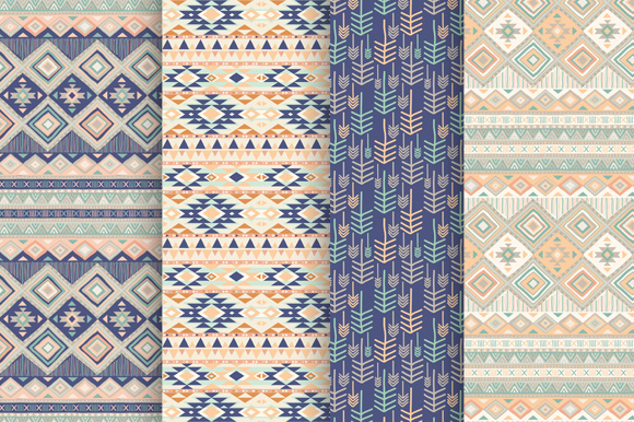 14 Tribal aztec Digital Papers Pack. ~ Patterns on Creative Market