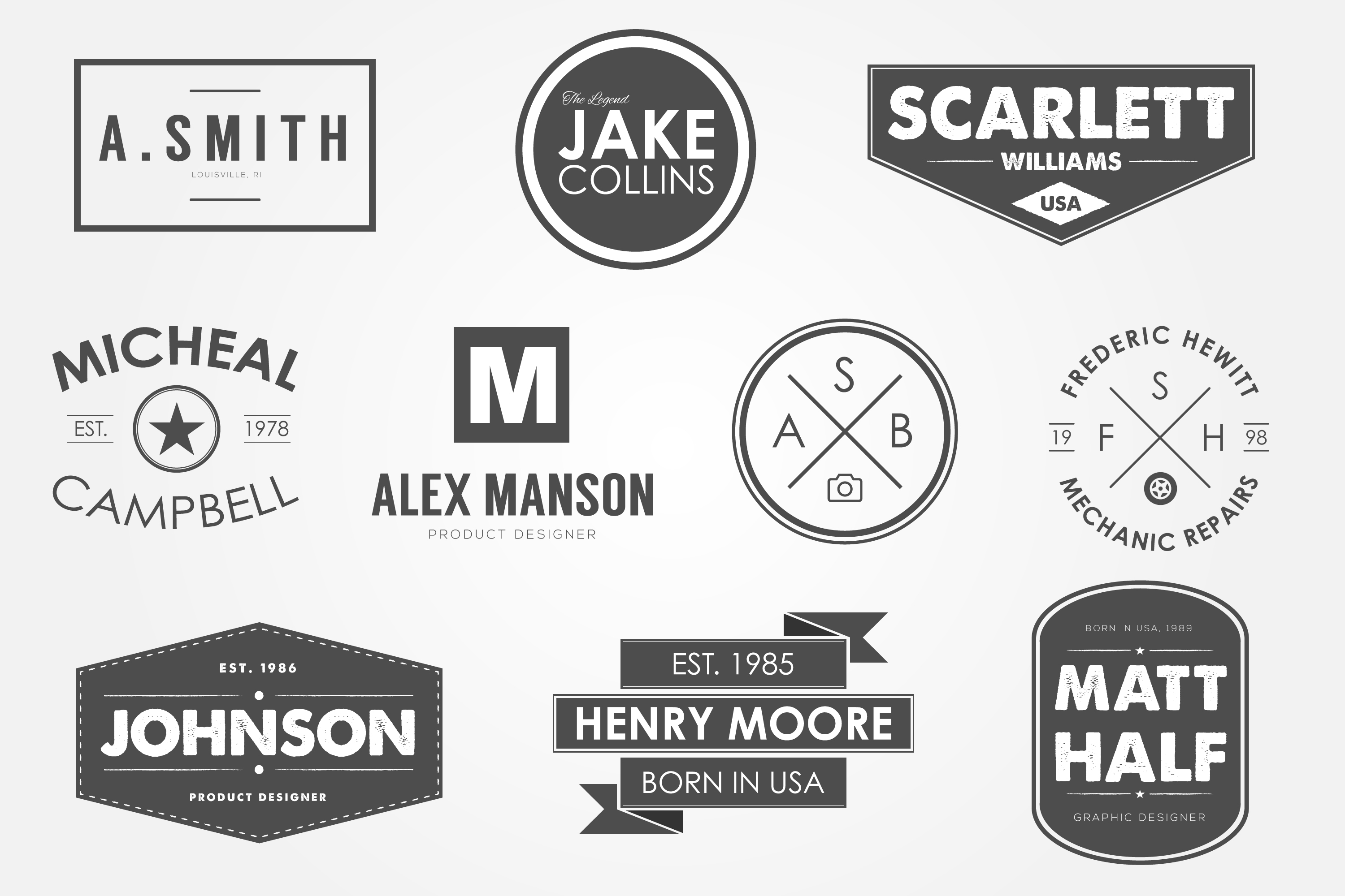 Personal Logos Bundle Logo Templates On Creative Market Personal Logos Bundle Logo Templates On Creative Market