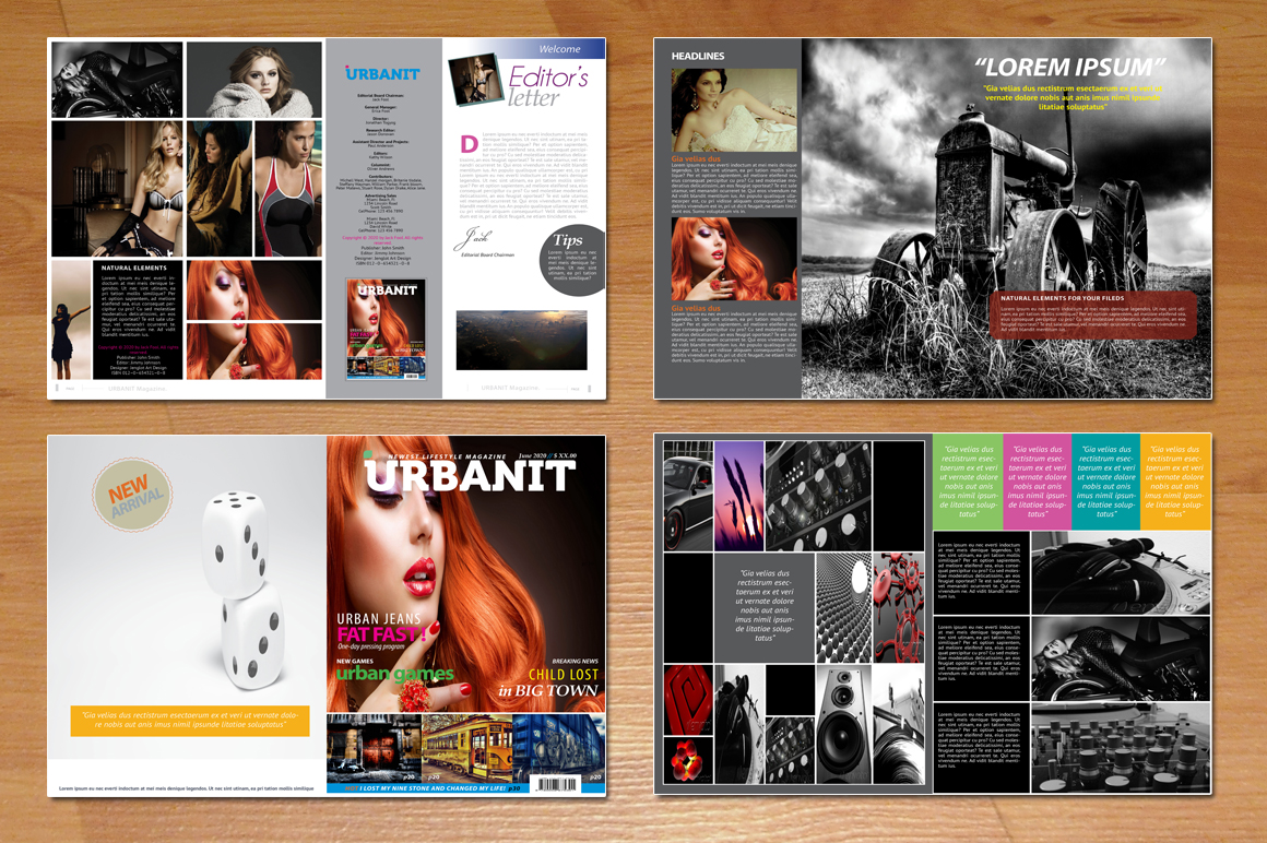 Urbanit - Modern Magazine ~ Magazine Templates on Creative Market